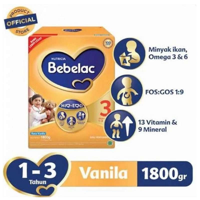 Jual Bebelac 3 Rasa Vanila Susu Formula [1800 gr/ Kemasan Box] di ...