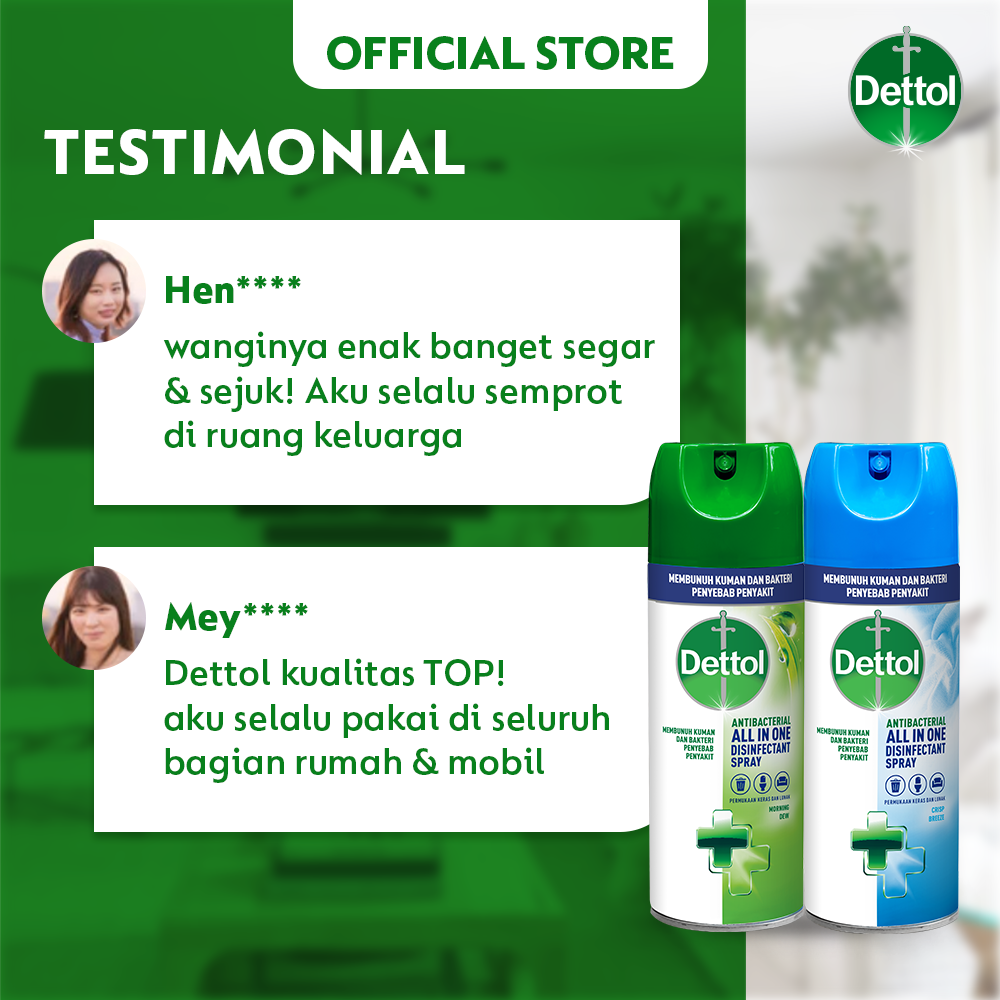 Jual Dettol Crisp Breeze Disinfectant Spray [450 Ml] Di Seller Reckitt ...
