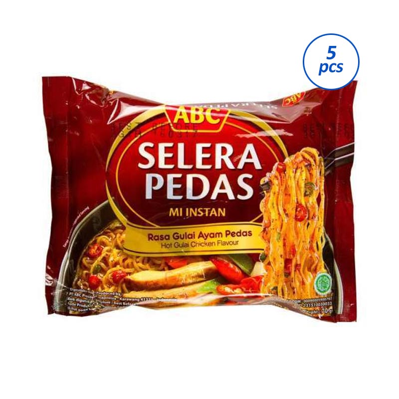 Jual Mie ABC Selera Pedas Gulai Ayam [70 g/ 5 pcs] di Seller Libra Mart ...