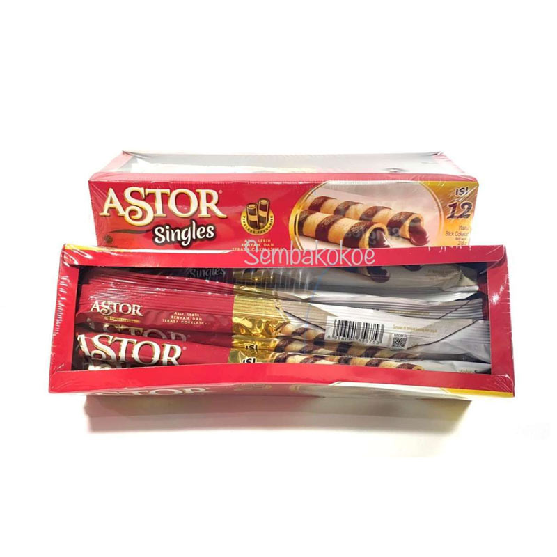 Jual Astor Singles Chocolate Wafer 18 Gram [12 Pcs/box] Halal Di Seller ...