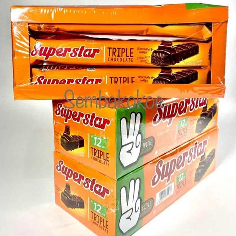 Jual Superstar Triple Chocolate Wafer [18 g/ 12 pcs/ Box] di Seller ...