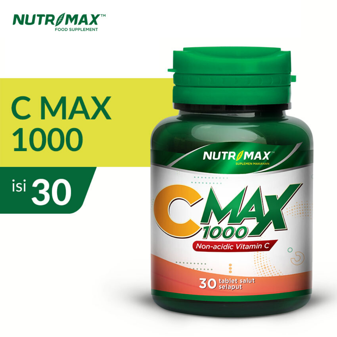 Promo Nutrimax C Max 1000mg Non Acidic Vitamin C [30 Tablet] Diskon 29% ...