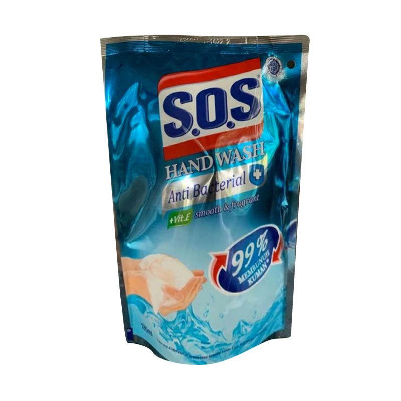 Jual SOS Hand Wash Anti Bacterial Sabun Cuci Tangan [185 mL/ Refill] di ...