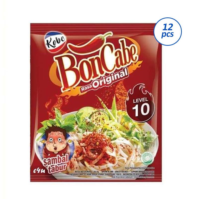 Promo Kobe Bon Cabe Original Lv10 Sambal Tabur [12 Sachet] Diskon 13% ...