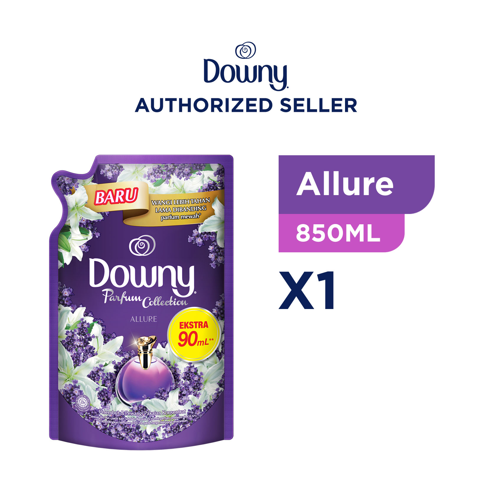 Promo Downy Allure Pewangi dan Pelembut Pakaian Konsentrat [850 mL / Refill] Diskon 15% di ...