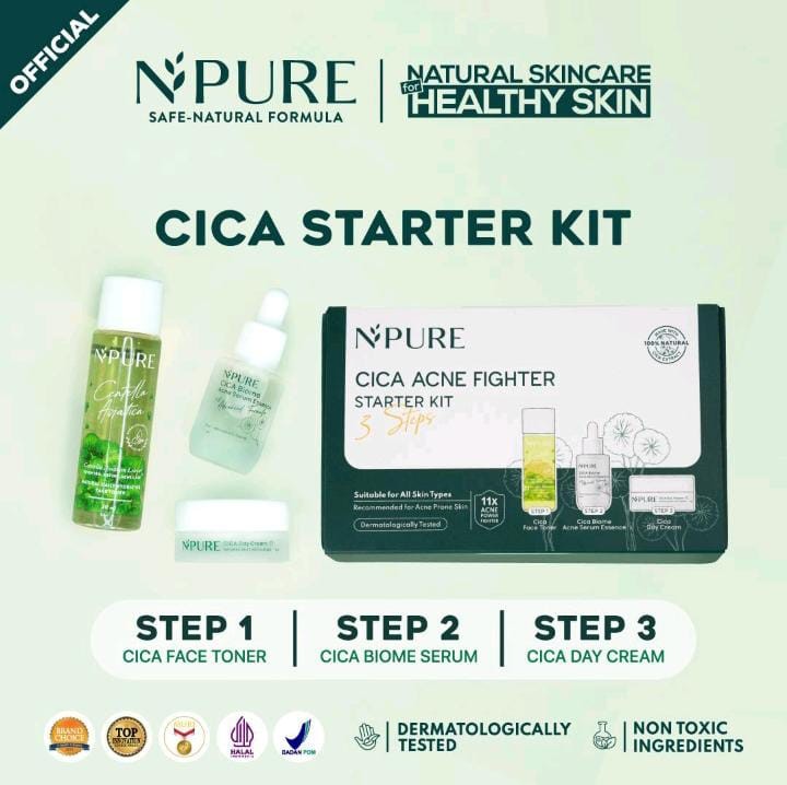 Promo NPURE CICA Acne Fighter Starter Kit Diskon 10% di Seller Npure Official Store - Gudang ...