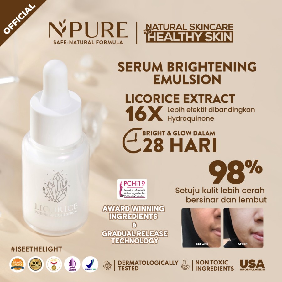 Promo NPURE LICORICE POTION OF LIGHT SERUM Diskon 5% di Seller Blibli ...
