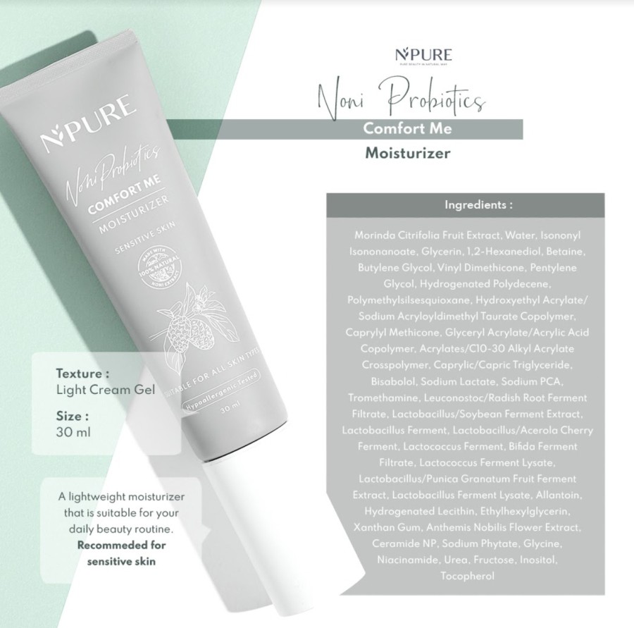 Promo Npure Noni Probiotics Comfort Me Moisturizer Diskon 17% Di Seller ...