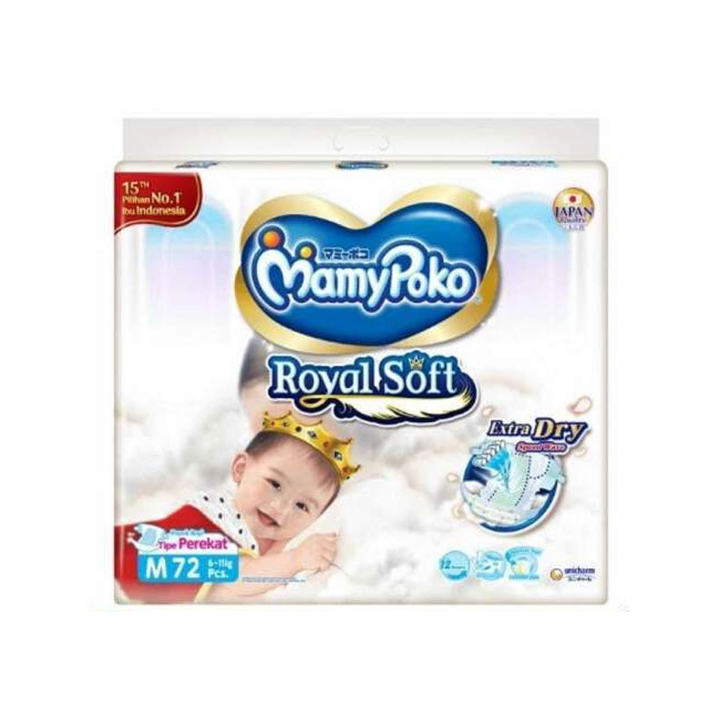 Jual MamyPoko Tape Royal Soft Popok Bayi [Size M/ 72 pcs] di Seller ...