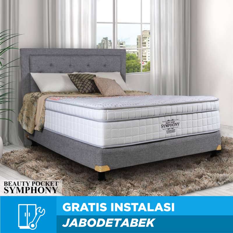 Jual Airland Set Spring Bed Symphony - Putih - White 90 X 200 di Seller ...