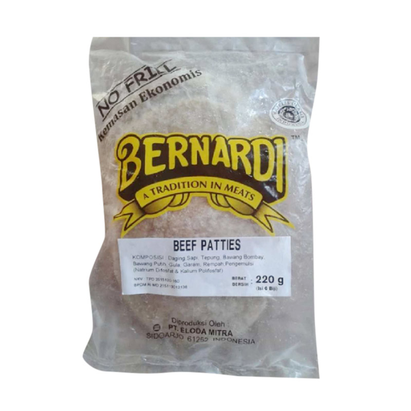 Jual Bernardi Beef Patties Bernardi Ekonomi [Pack 6s/ 220g] di Seller ...