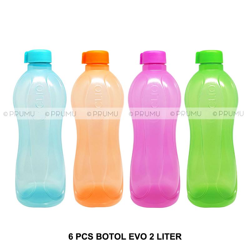 Jual Clio - 6 Botol minum Evo 2 Liter - Botol air 2 Liter - Botol ...