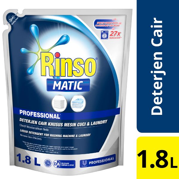 Jual Rinso Matic Pro Liquid Special Deterjen Laundry Kiloan [1.8 L] di ...