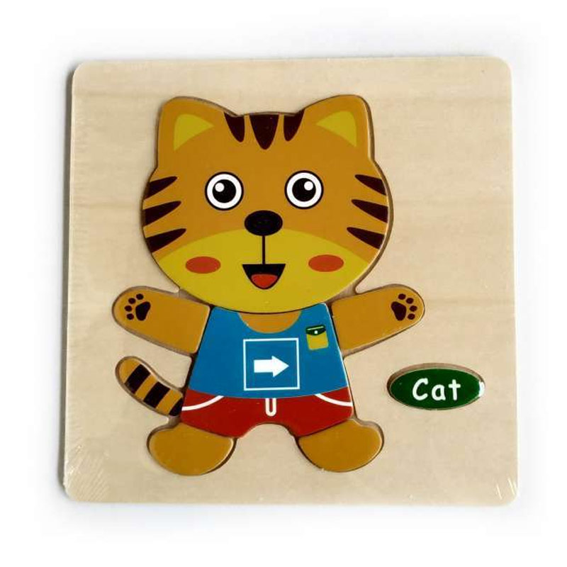 Promo Mainan Kayu Pintar Puzzle Kayu Chunky 3D Cat (Kucing) Diskon 35% ...