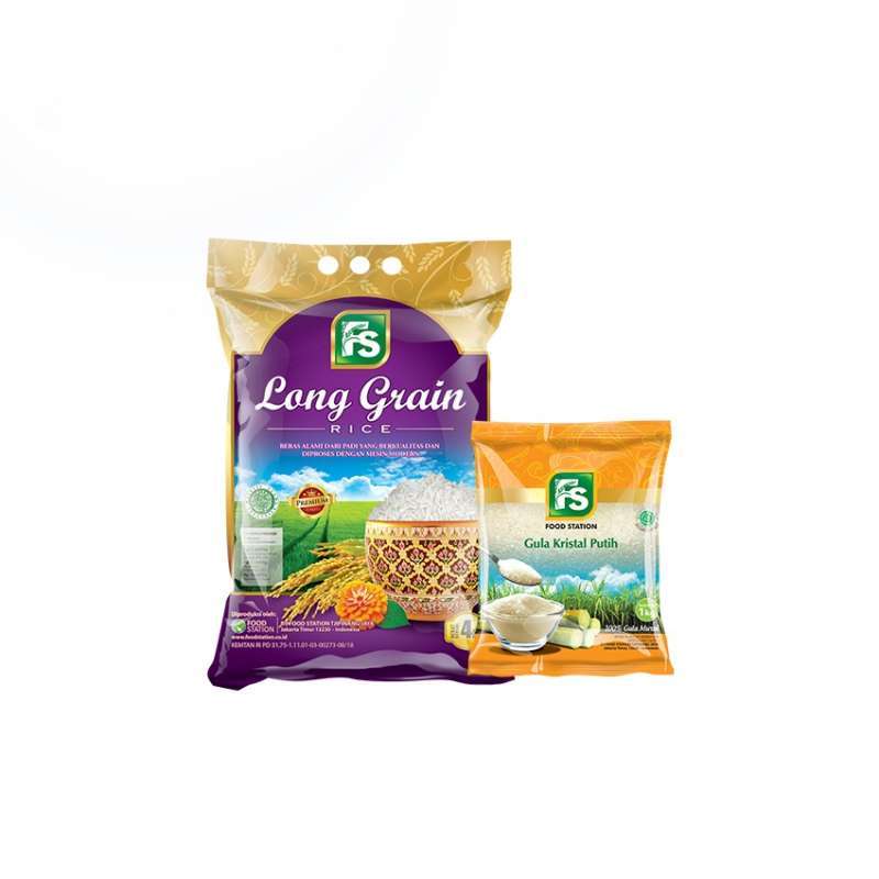 Jual Bundling FS Long Grain Purple [4 Kg] + FS Gula Pasir [1 Kg] di ...