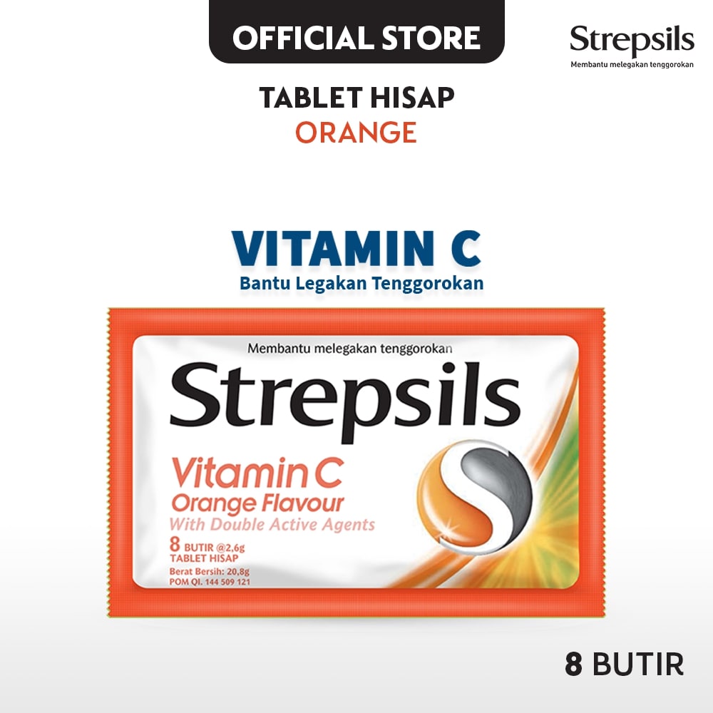 Promo Strepsils Vit C Orange Flavour 8s Diskon 8% Di Seller Bliblimart ...