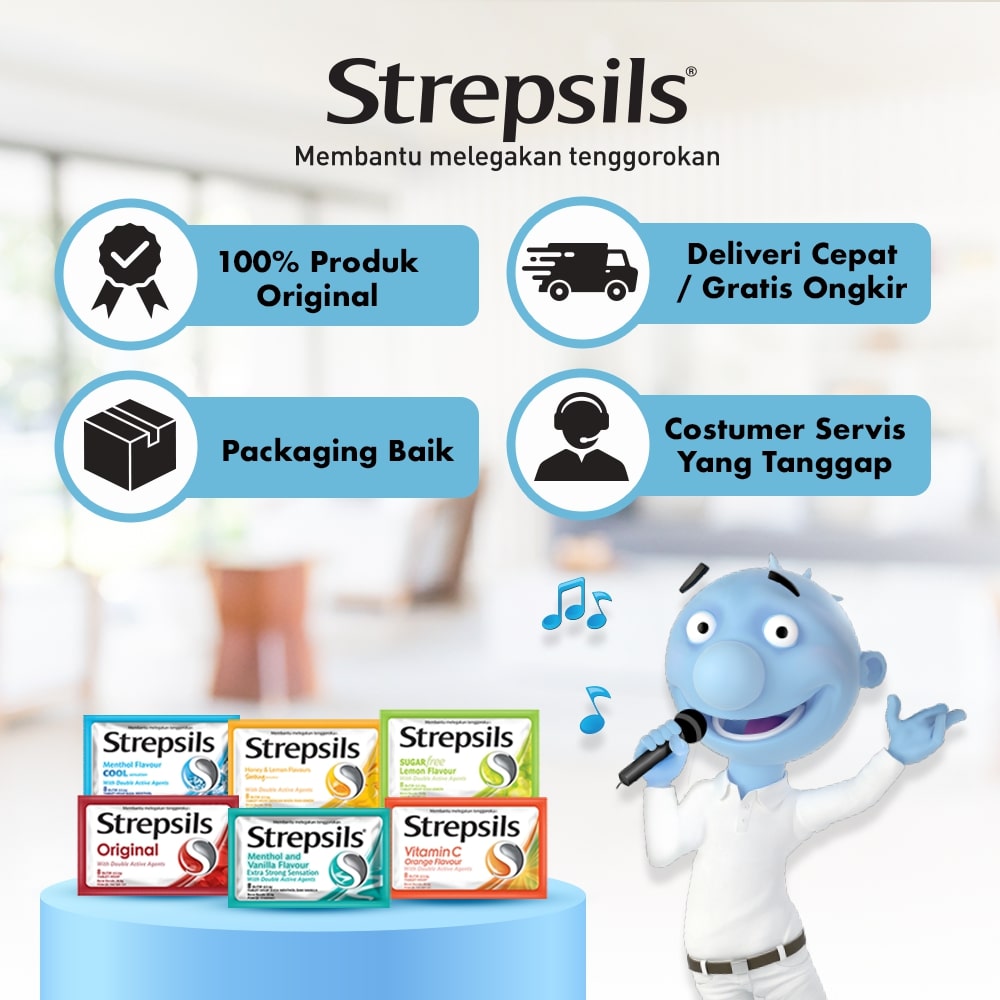 Promo Strepsils Sugar Free Lemon Flavour 8s Diskon 8% di Seller ...