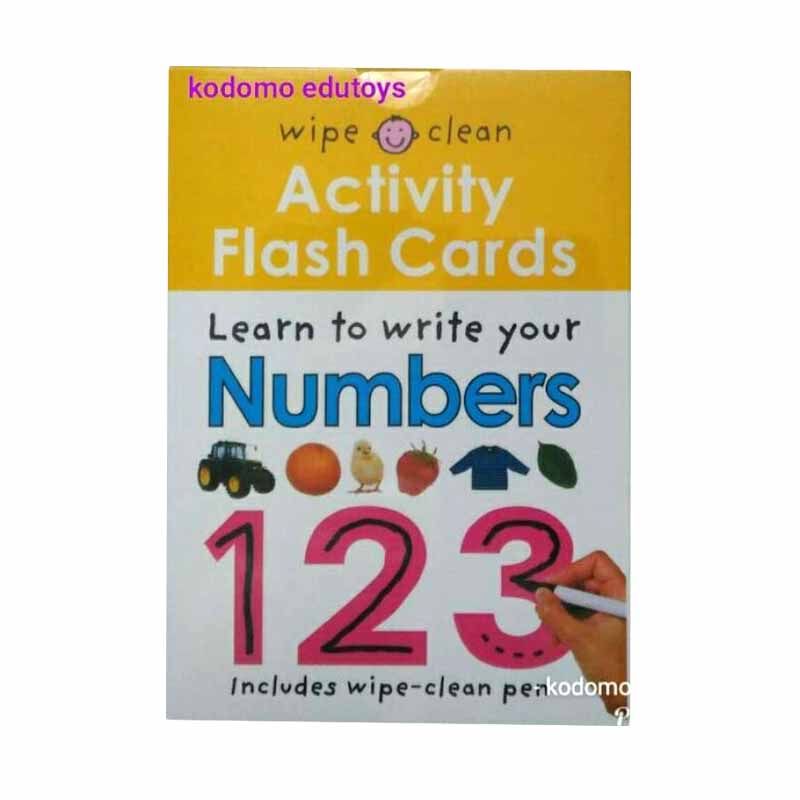 Jual Wipe Clean Activity Flash Cards Learn to write your Numbers 123 di ...