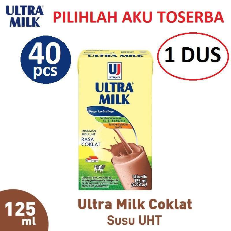 Promo Susu Ultra Coklat (cokelat) - 125 Ml (1 Dus Isi 40) Diskon 11% Di ...