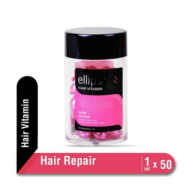 Promo ELLIPS Hair Vitamin Rambut Pro Keratin HAIR REPAIR - PINK JAR 50 ...