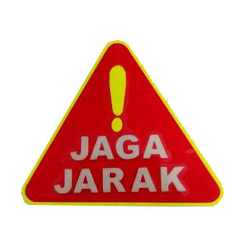 Jual Cahaya Sticker Kata-kata Jaga Jarak Cutting Sticker di Seller ...
