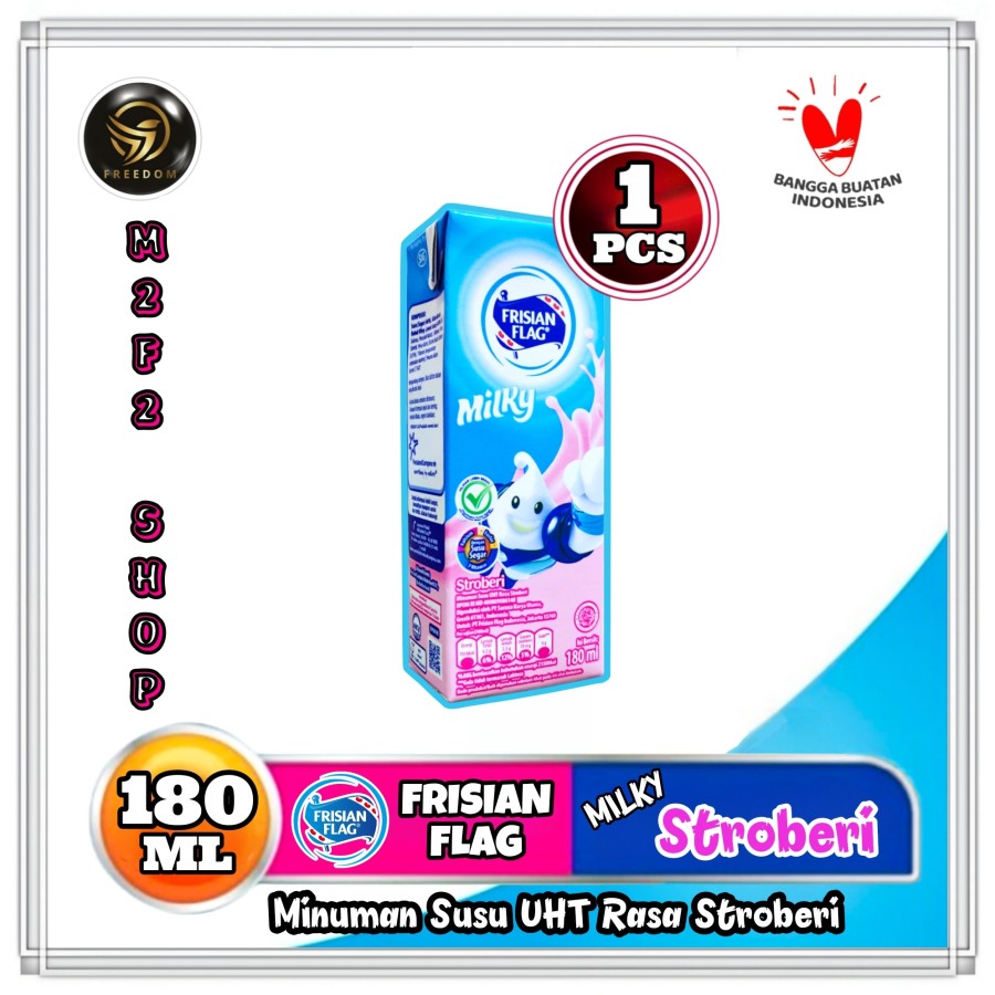 Promo Susu Cair Frisian Flag Milky Zuzhu Kotak UHT Stroberi - 180 ml (Kemasan Satuan) Diskon 13% ...