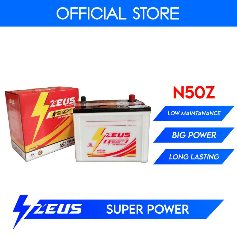 Jual Zeus Battery N50Z (55D26R) Accu Basah Aki Mobil Hino Dutro Zeus di Seller Zeus Battery ...