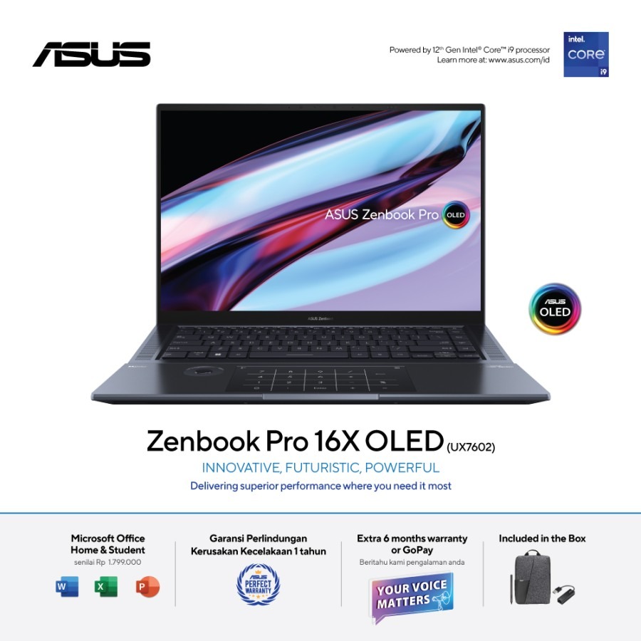 Jual Asus Zenbook Pro 16x Oled Ux7602zm-oledp922 Notebook - Tech Black ...