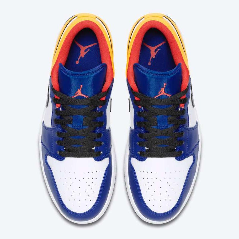 Jual Nike Air Jordan 1 Low Sepatu Sneakers Pria - White Navy Yellow ...