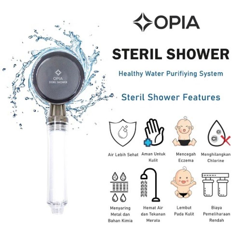 Jual Opia Steril Shower Filter Head Set – Healthy Water Purifiying System Di Seller Balitakita ...