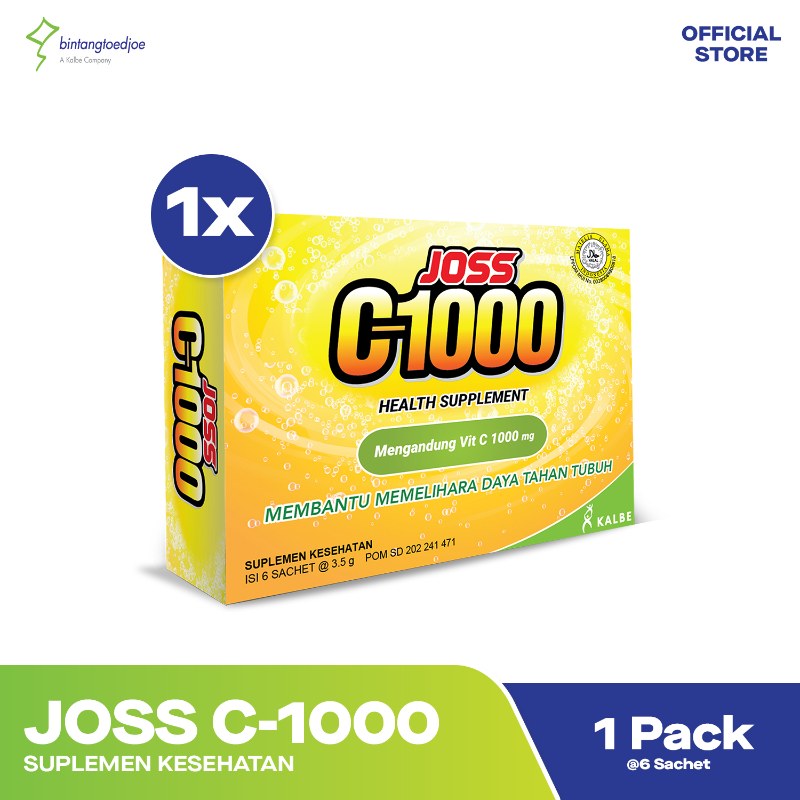 Jual Joss C 1000 Vitamin C (6 sachet) di Seller Blibli Bintang 7 ...