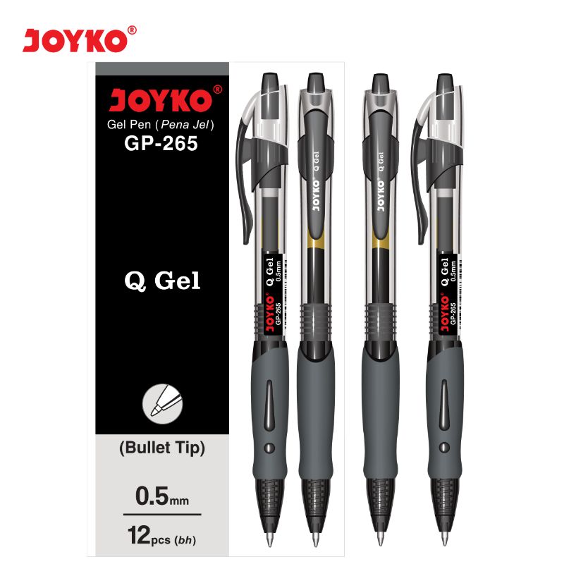 Jual Joyko GP-265 Q Gel Pen Pulpen Pena - Hitam [0.5 mm/1 Box 12 Pcs] di Seller JOYKO Official ...