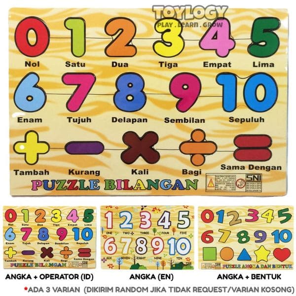 Promo Mainan Edukasi Edukatif Anak Kayu Wooden Puzzle Angka 123 Diskon ...