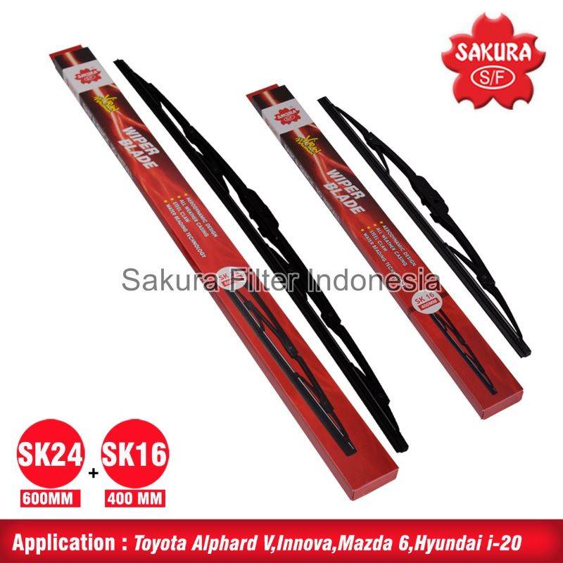 Promo Wiper Toyota Innova isi 1 set (kanan dan kiri) SK24 dan SK16 ...