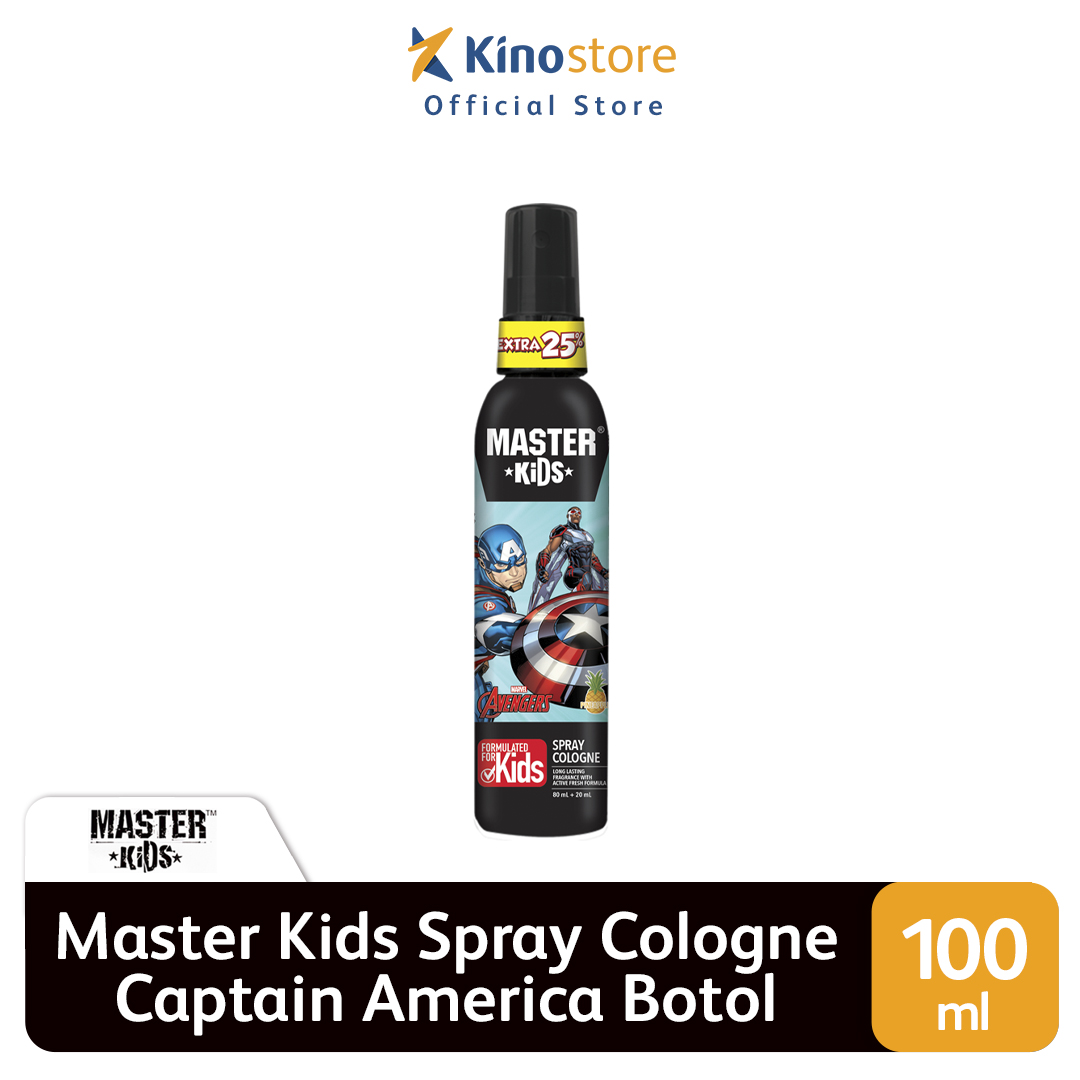 Promo Master Kids Captain America Spray Cologne [100 mL] Diskon 12% di ...