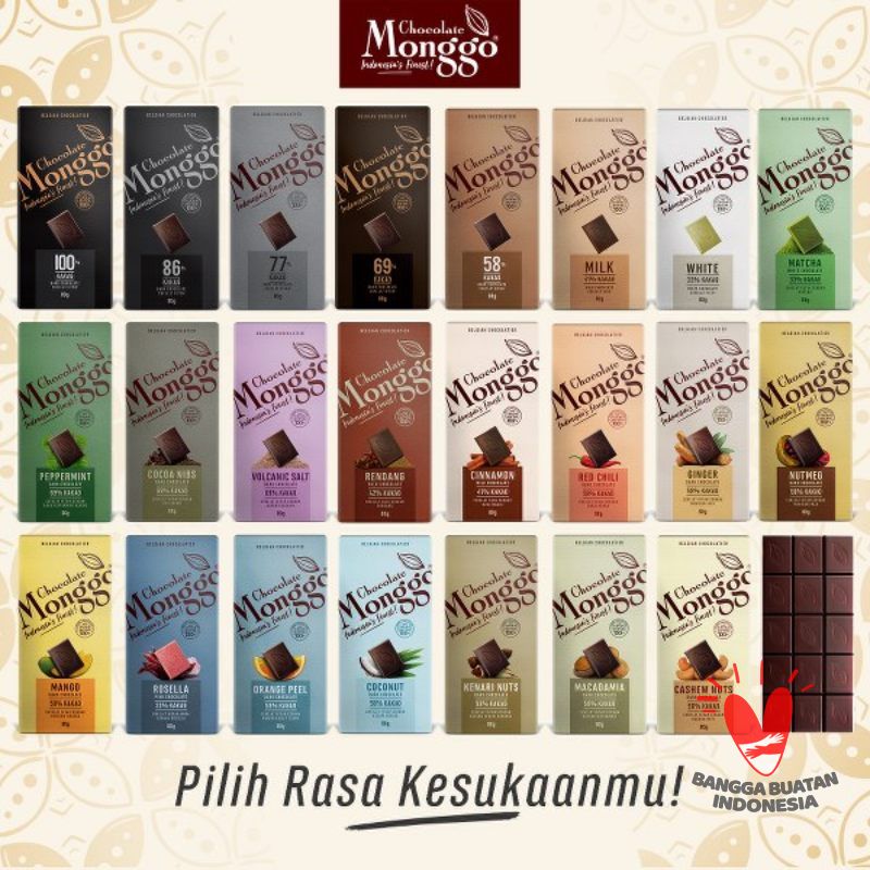 Jual Chocolate Monggo | Box All Variant 10 X Cokelat Bar 40g | Coklat ...