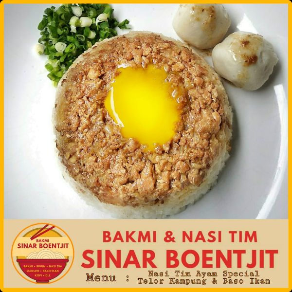 Promo Nasi Tim Ayam Kampung Special Telor Kampung & Baso Ikan Diskon 10 ...