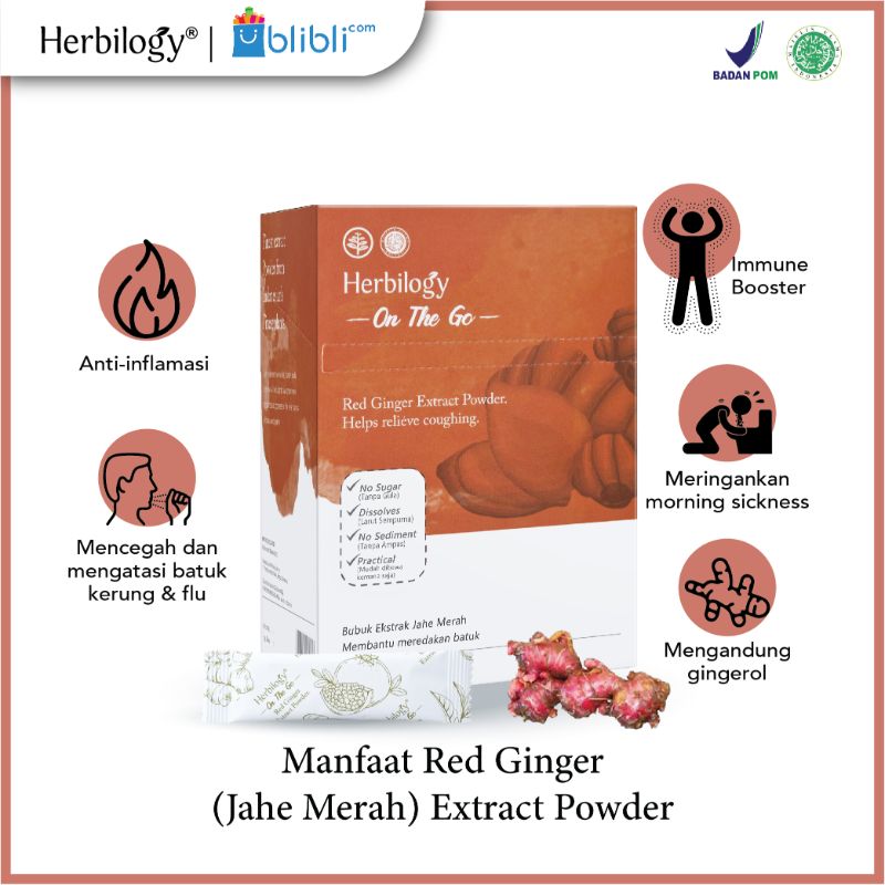 Promo Herbilogy On The Go Red Ginger (Jahe Merah) Extract Powder @20 ...