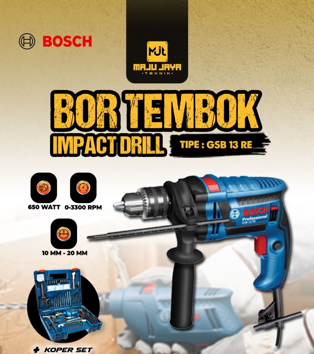 Jual Bosch Bor Tembok Impact GSB 13 RE Set di Seller Maju Jaya Semarang - Kota Semarang, Jawa ...