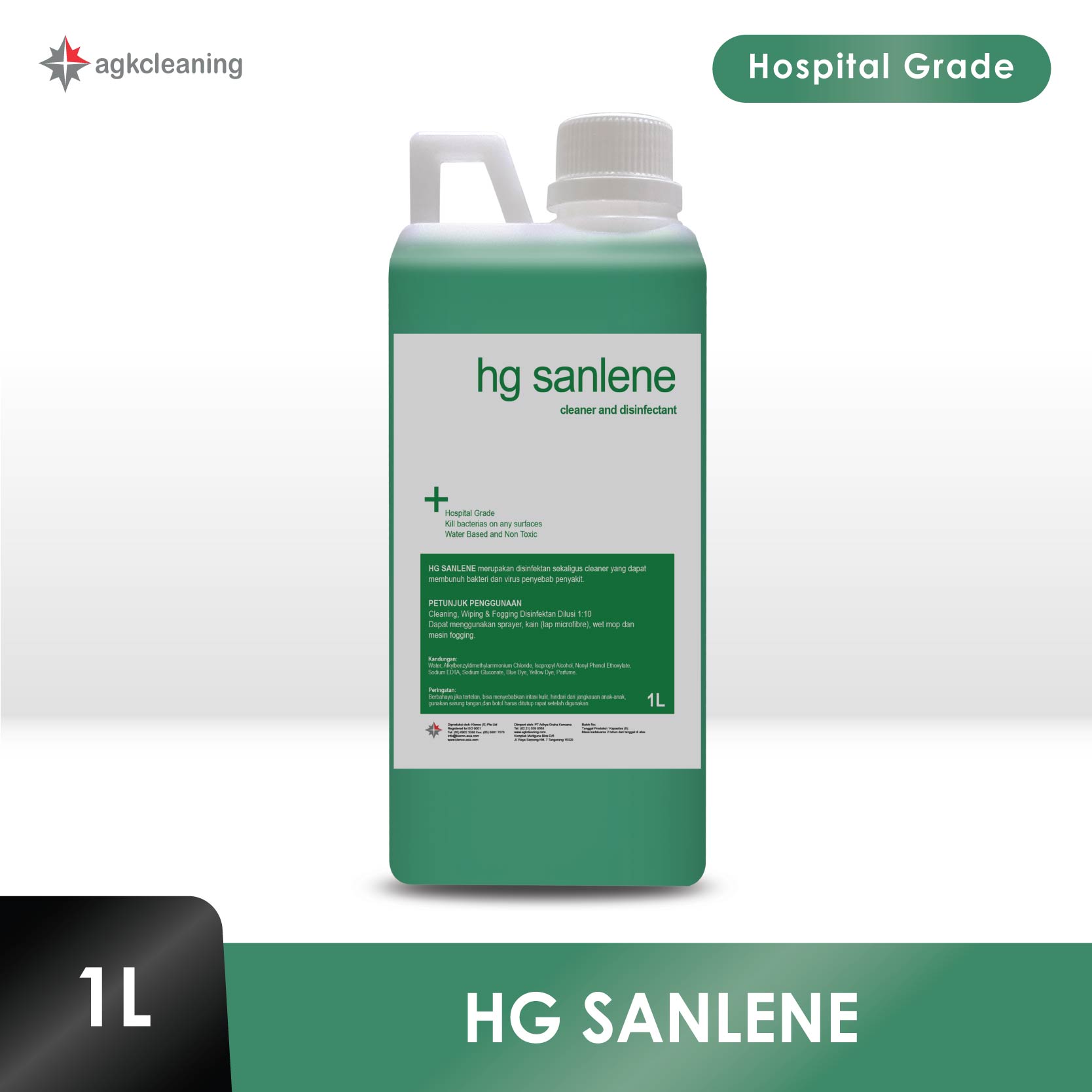 Jual Klenco Disinfectant HG Sanlene 1L - Desinfectant and Cleaner ...