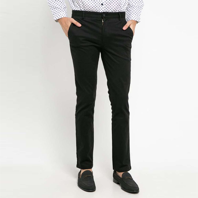 Promo EDITION MEN ECT12 BLACK Woven Haikal Basic Chinos Pant Diskon 64% di Seller Edition ...