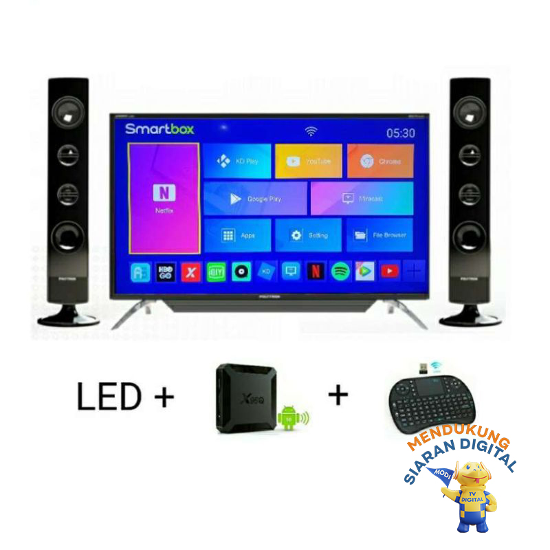 Jual POLYTRON Smart Android Box Ram 2GB LED TV DVB-S2 Bluetooth ...