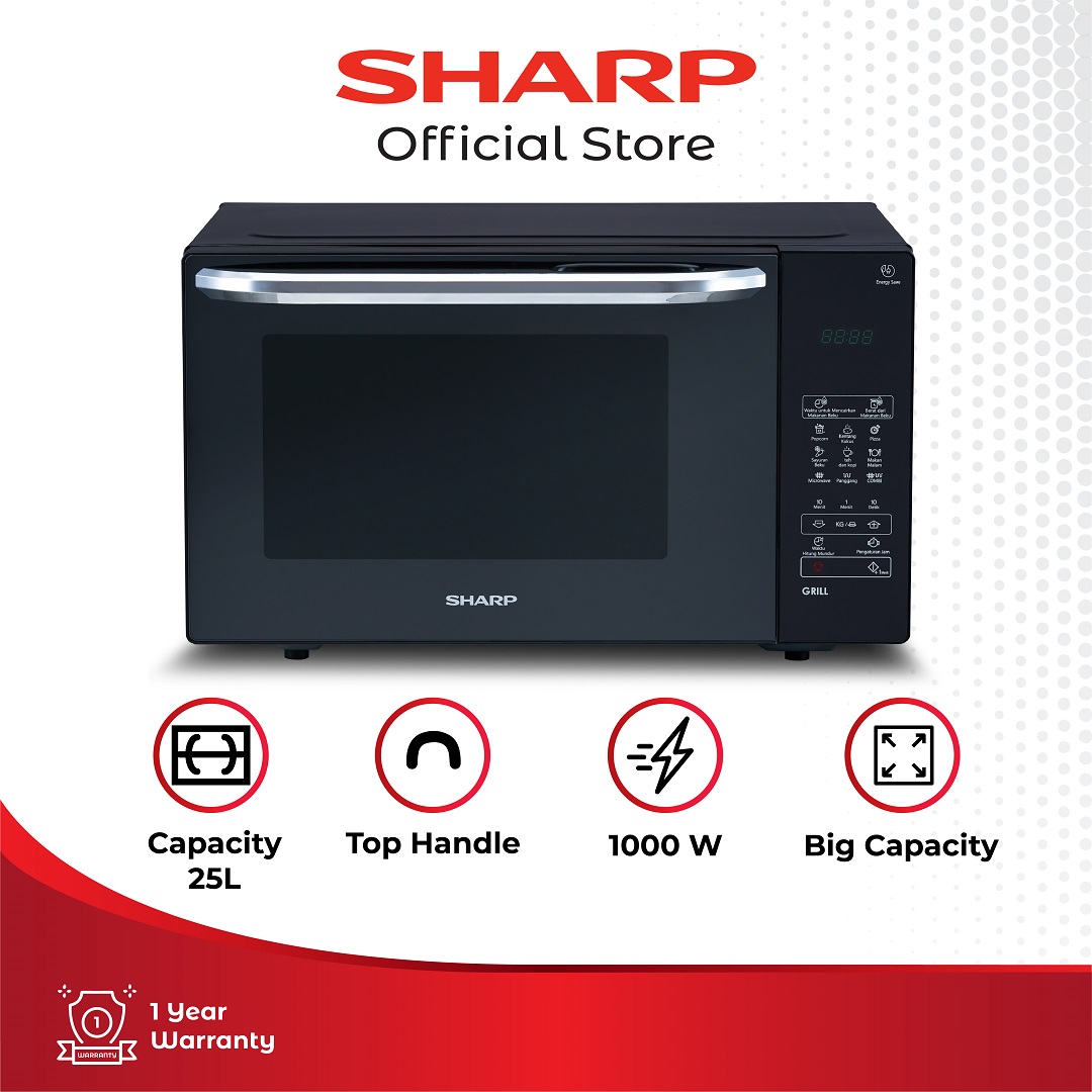 Promo SHARP R-735MT(S) Microwave Oven 25 Liter - Silver Diskon 28% di ...