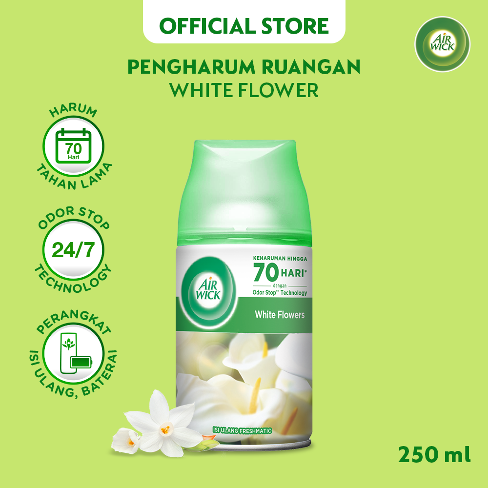 Jual Air Wick Automatic White Flowers Spray Pengharum Ruangan [250 mL ...