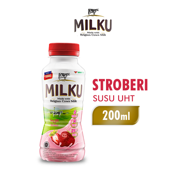Jual Milku Susu Uht Rasa Stroberi [200 Ml] Di Seller Wings Official ...