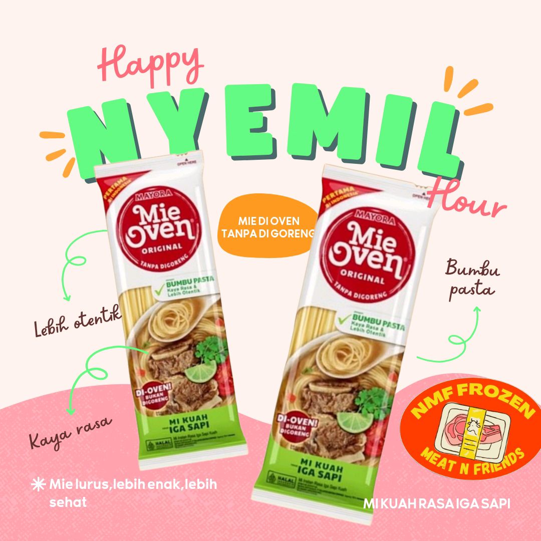 Promo MAYORA Mie Oven Mi Instan Kuah Rasa Iga Sapi @78 gram Diskon 7% ...