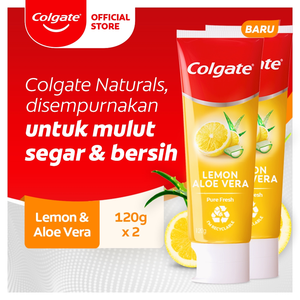Promo Colgate Natural Pure Fresh Lemon [120 g/ Twinpack] Diskon 24% di ...