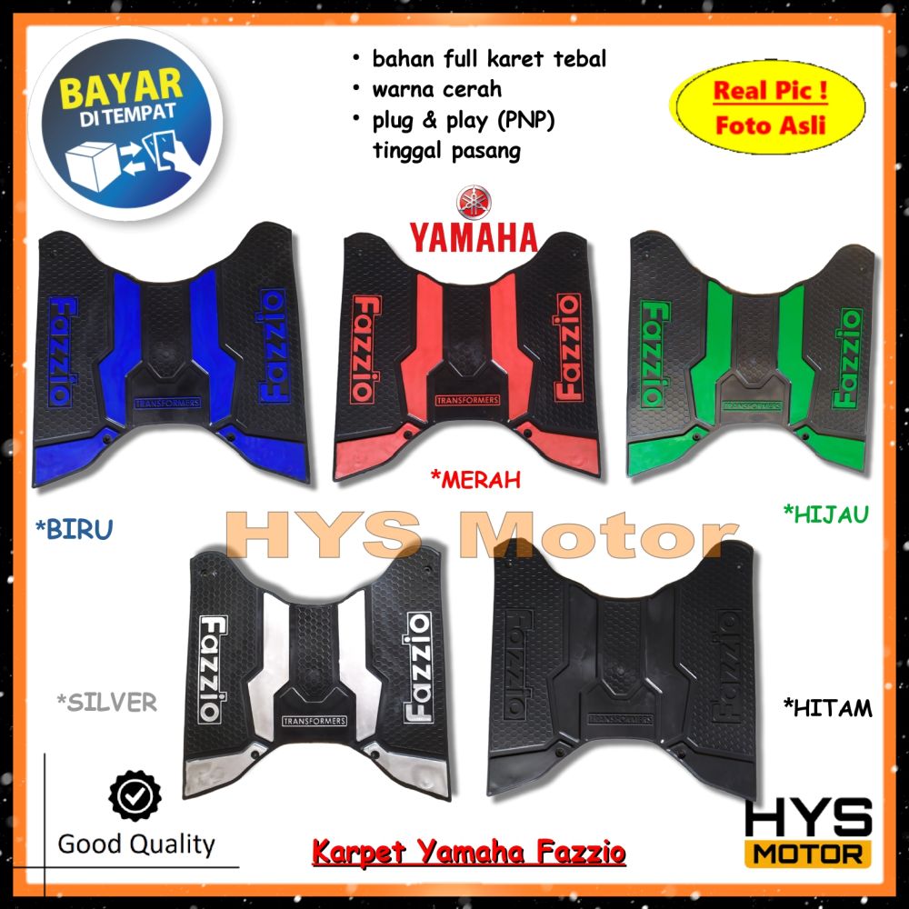 Promo Karpet Yamaha Fazzio - Alas Pijakan Kaki Variasi Motor Fazio ...