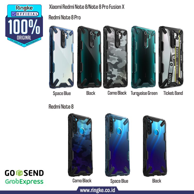 Jual Ringke Xiaomi Redmi Note 8 Note 8 Pro Fusion X Casing Hardcase ...