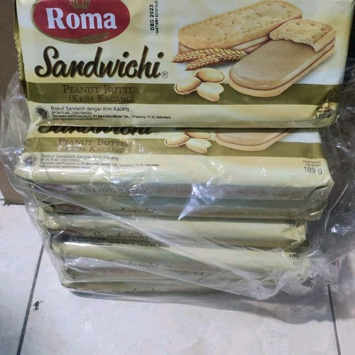 Promo ROMA SANDWICHI PEANUT BUTTER KRIM KACANG BISKUIT SANDWICH DENGAN ...